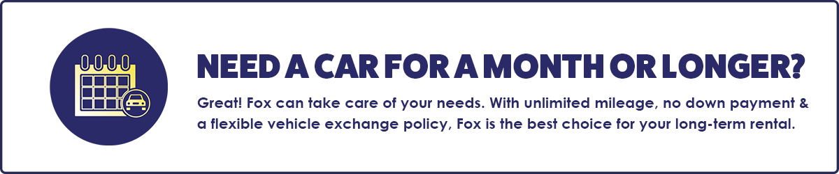 Monthly Car Rental Rates - Long Term Car Rental | Fox